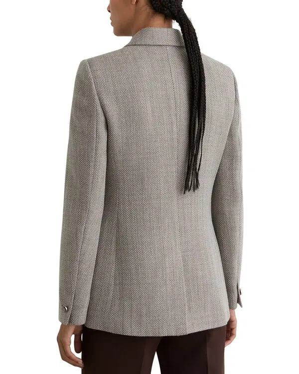 REISS Ember Herringbone Jacket - Grey