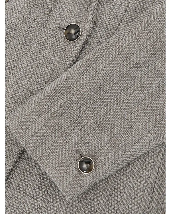 REISS Petite Ember Herringbone Jacket - Grey