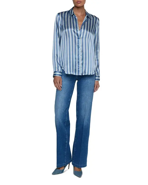 L'Agence Tyler Silk Long Sleeve Blouse
