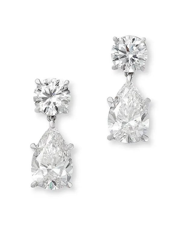 Bloomingdale'S Luxe Collection Lab Grown Diamond Drop Earrings - White Gold