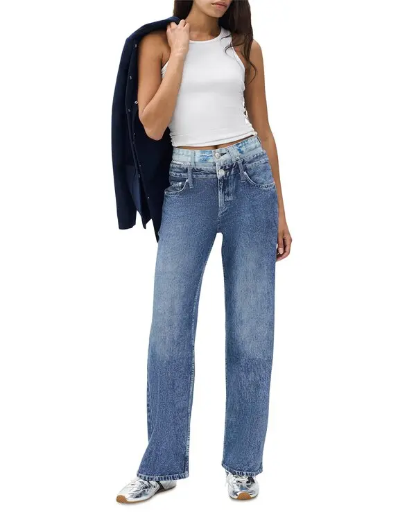 Rag & Bone Miramar Combo Terry Logan Jeans - Blue