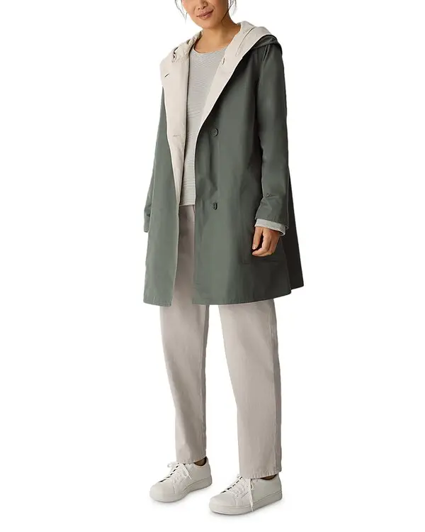 Eileen Fisher Reversible Hooded Coat