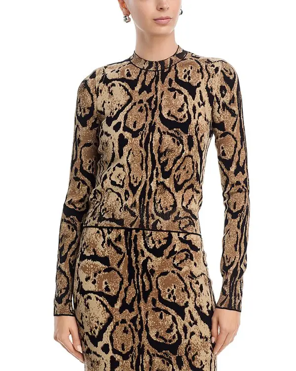Stella McCartney Leopard Print Knit Top - Multi