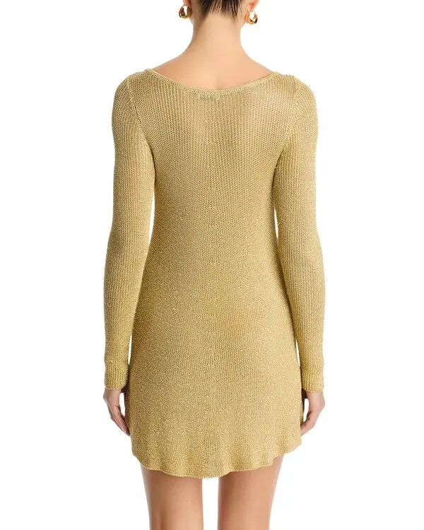 Staud Nikitta Metallic Mini Dress