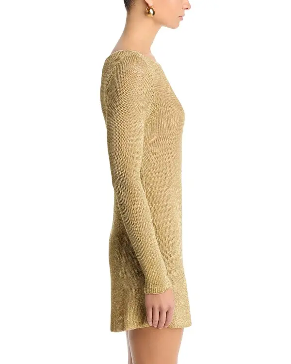 Staud Nikitta Metallic Mini Dress