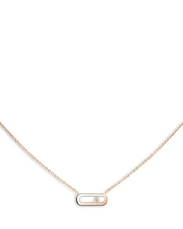 Messika 18k Move Uno Diamond Necklace - Pink Gold