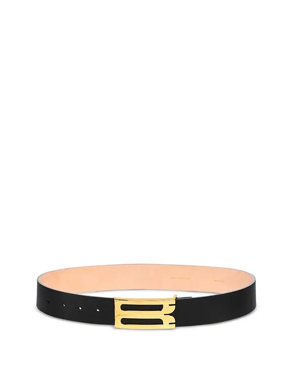 Victoria Beckham Leather Frame Belt - Black