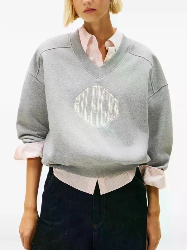 Tommy Hilfiger V-neck Logo Sweatshirt