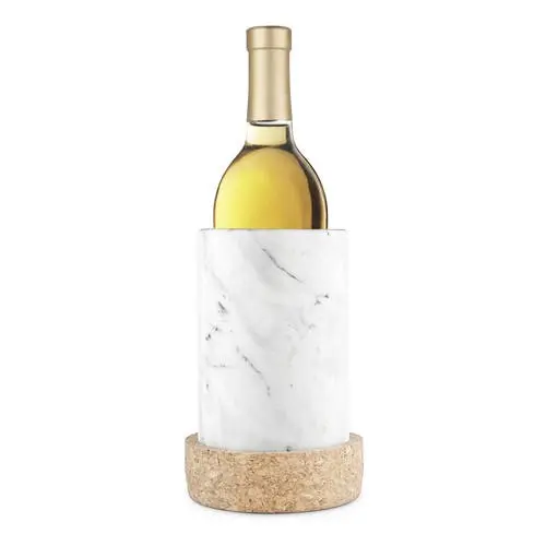 Final Touch Marble & Cork Wine Chiller - Clear