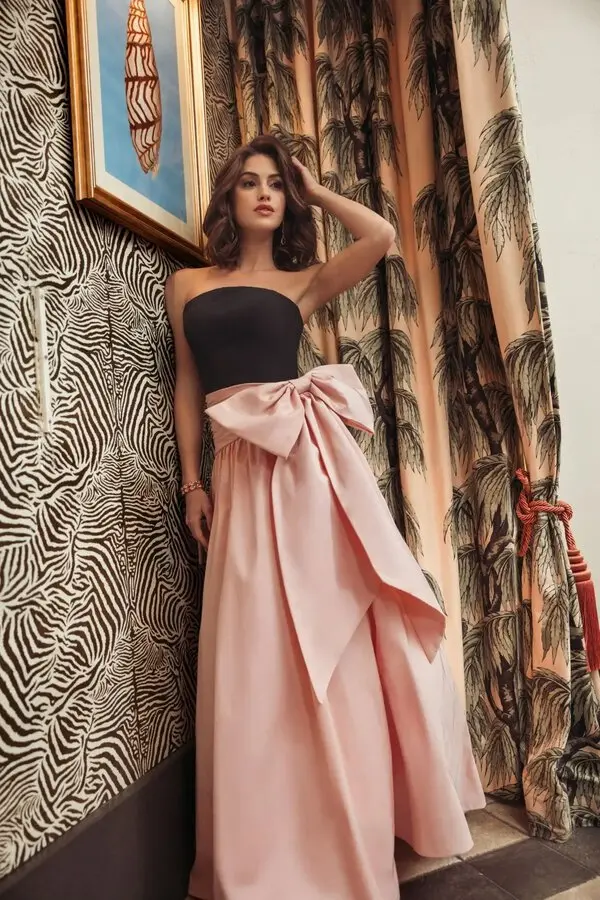 Mac Duggal Strapless Gown With Bow - Black Blush
