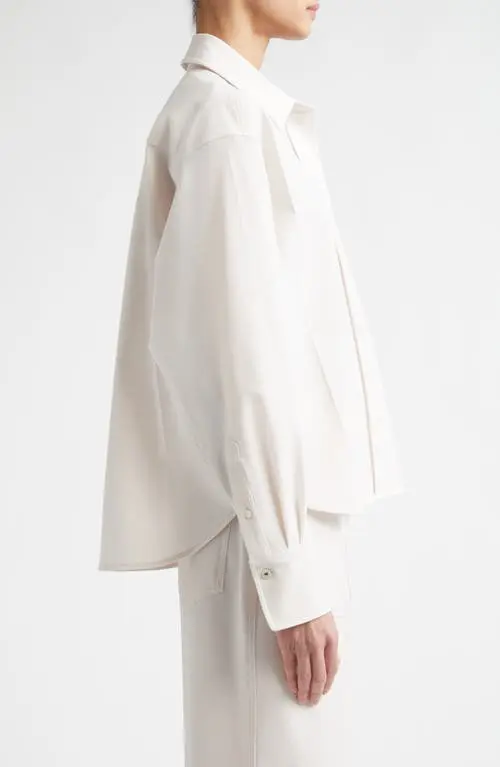Victoria Beckham Long Sleeve Crop Button-up Shirt