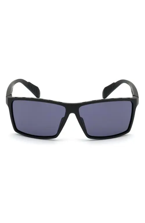 Adidas 63mm Rectangular Sunglasses - Black/smoke Lens Kolor Up Tm
