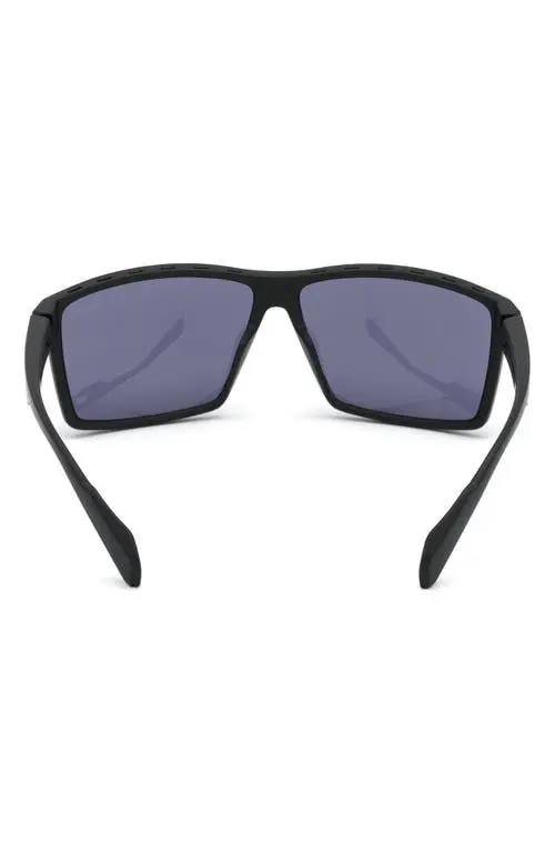 Adidas 63mm Rectangular Sunglasses - Black/smoke Lens Kolor Up Tm
