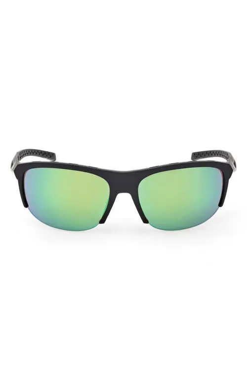 Adidas 66mm Navigator Sunglasses - Matte Black/green Mirror
