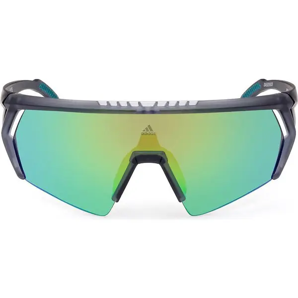 Adidas 00mm Shield Sunglasses - Grey/other/green Mirror