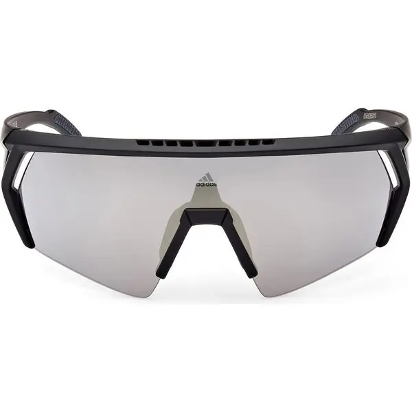 Adidas 00mm Shield Sunglasses - Matte Black/brown Mirror