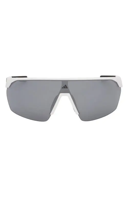 Adidas 00mm Shield Sunglasses - White/smoke Mirror