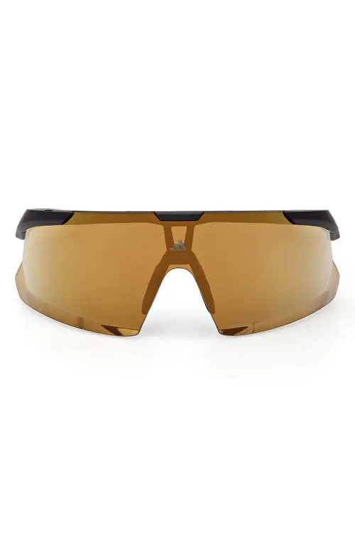 Adidas 00mm Shield Sunglasses - Matte Black/brown Mirror