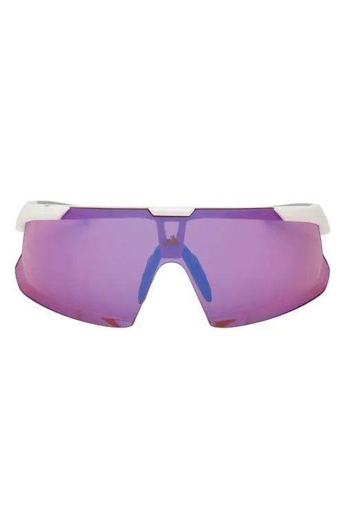 Adidas 00mm Shield Sunglasses - White/mirror Violet
