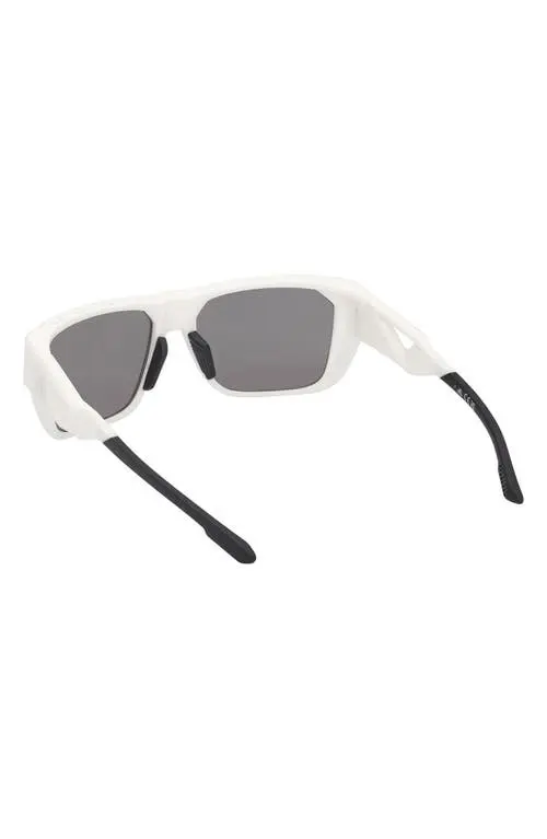 Adidas 57mm Navigator Sunglasses - White/smoke Mirror