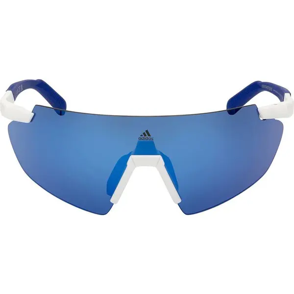 Adidas 00mm Shield Sunglasses - White/blue Mirror