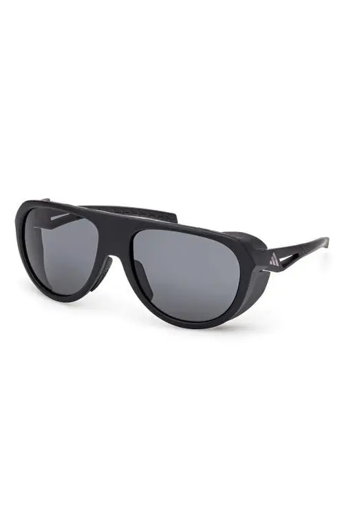 Adidas 60mm Pilot Sunglasses - Matte Black/smoke