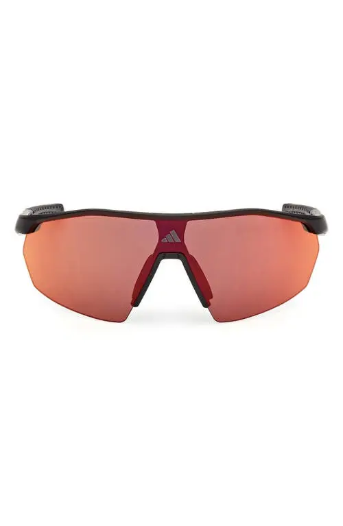Adidas 00mm Shield Sunglasses - Matte Black/roviex Mirror