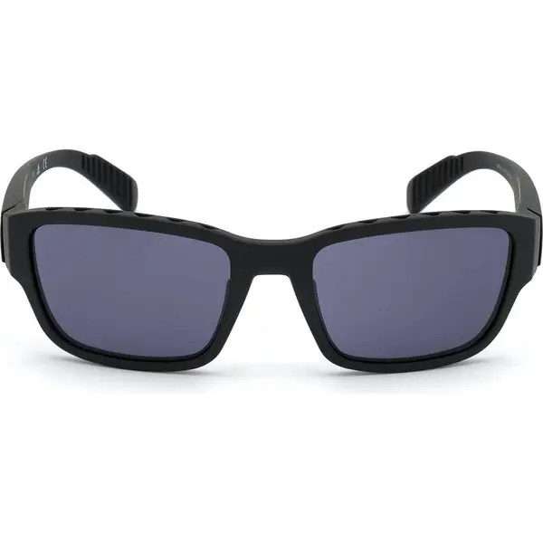 Adidas 57mm Rectangular Sunglasses - Black/smoke Lens Kolor Up Tm