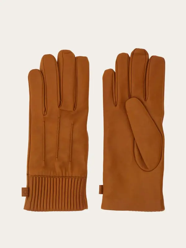 FERRAGAMO Nappa Gloves - Brown