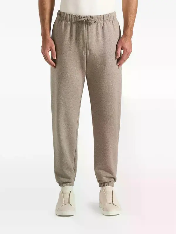 Manière De Voir Js005 Signature Regular-fit Cuffed Joggers - Brown
