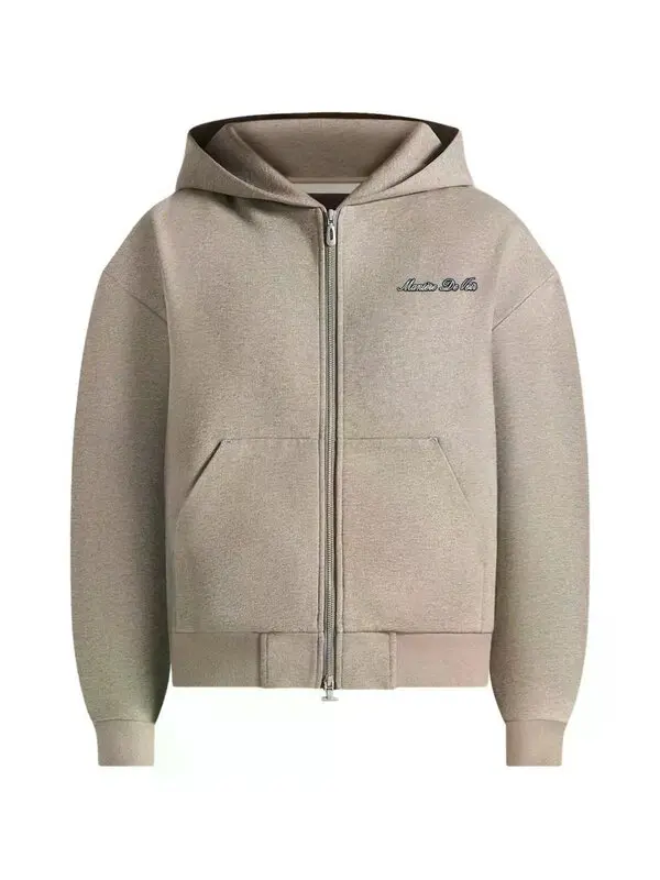 Manière De Voir Signature Relaxed-fit Zip Hoodie - Brown