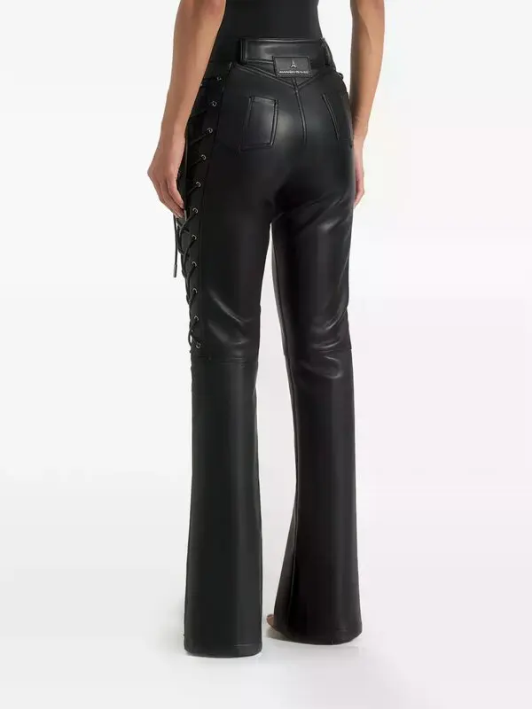 Manière De Voir Maniere De Voir Lace-up Flared Trousers - Black