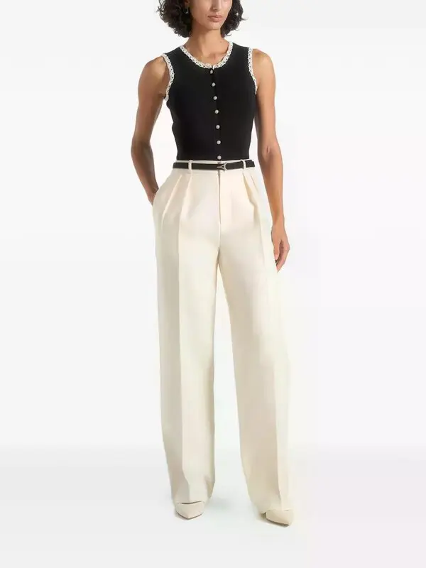 Manière De Voir Maniere De Voir Evelyn Crochet Frill Crop Top