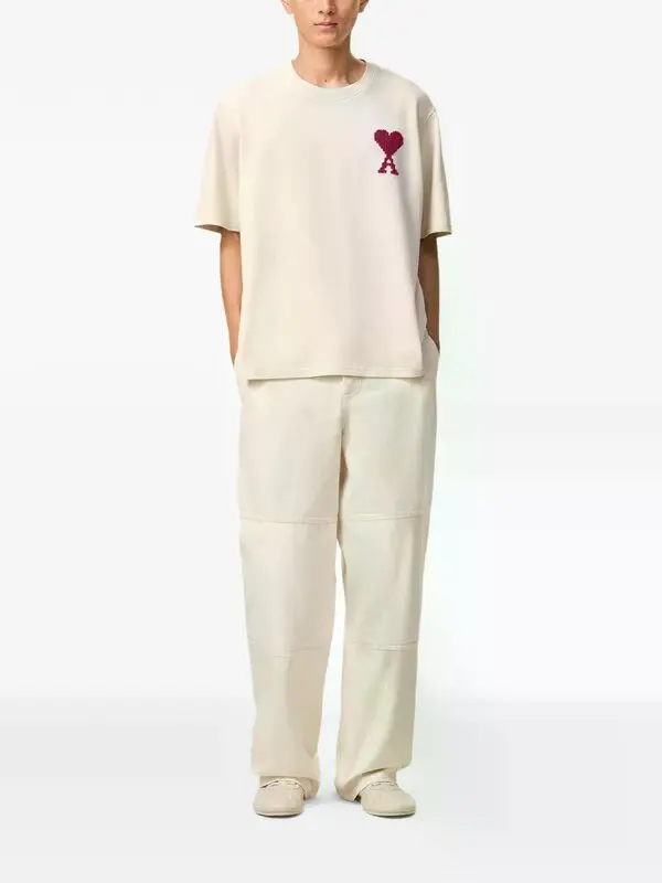 AMI Paris De Coeur Logo-embroidered T-shirt
