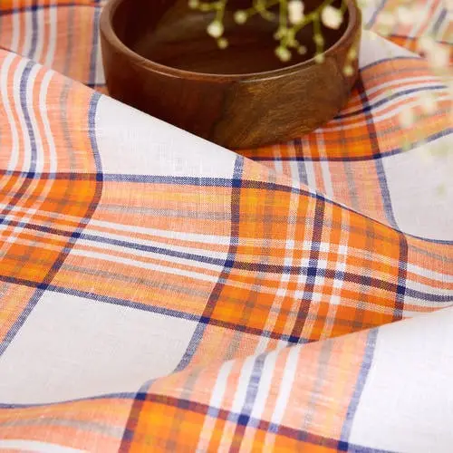 Solino Home Linen Table Runner For Dining Table, Holiday And Everyday Table Decor Plaid