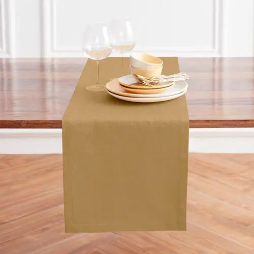 SOLINO HOME Linen Table Runnerdiana - Camel