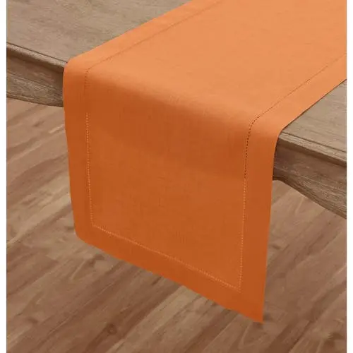 Solino Home Linen Table Runner For Dining Table - Pumpkin