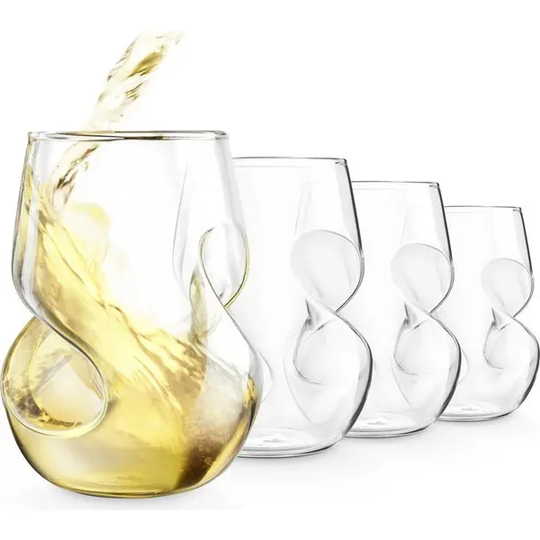 Final Touch Conundrum White Wine Glasses - Clear