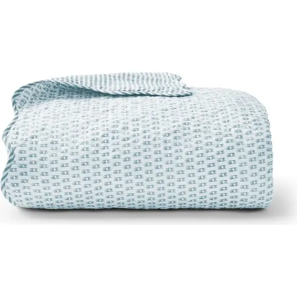CHRISTY Victoria Vintage Inspired Textured Bedspread - Blue