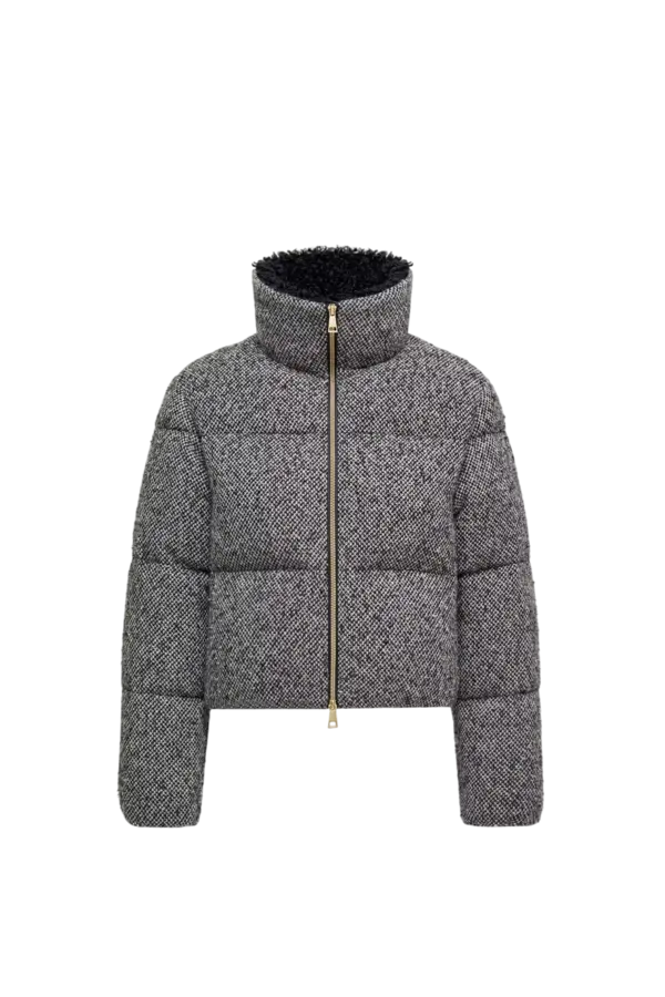 Moncler Brezesse Wool Boucle Short Down Jacket