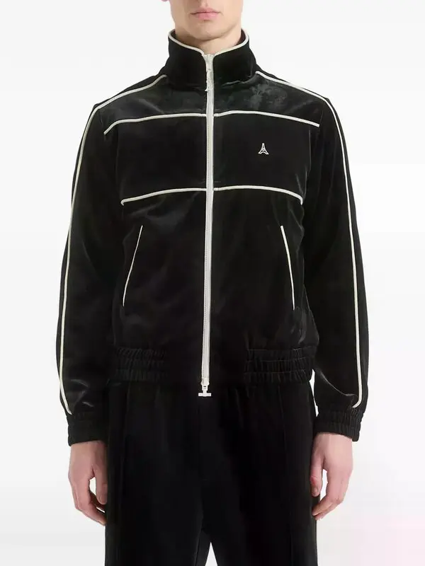 Manière De Voir Eiffel Velour Track Jacket - Black
