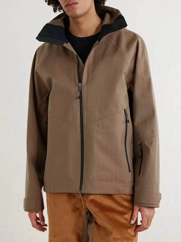 Sease Intrepid Herringbone Virgin Wool Hooded Ski Jacket