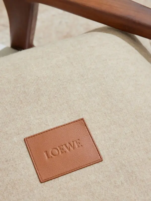 Loewe Anagram Wool And Cashmere-blend Jacquard Cushion - Neutrals