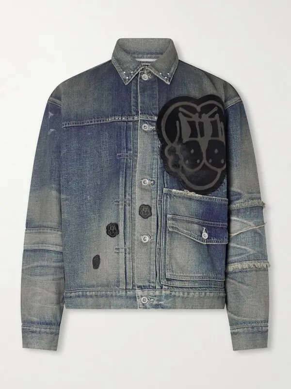 NEIGHBORHOOD Chito Savage Appliquéd Denim Jacket - Blue