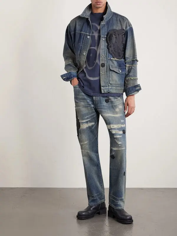 NEIGHBORHOOD Chito Savage Appliquéd Denim Jacket - Blue