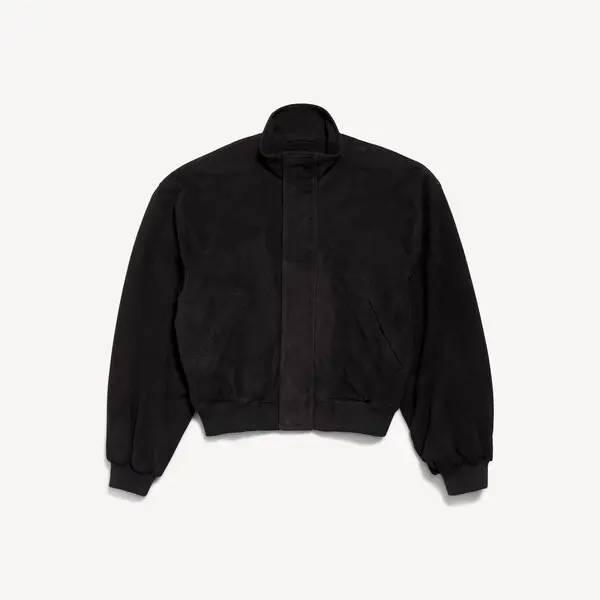 Balenciaga Suede Leather Blouson - Black