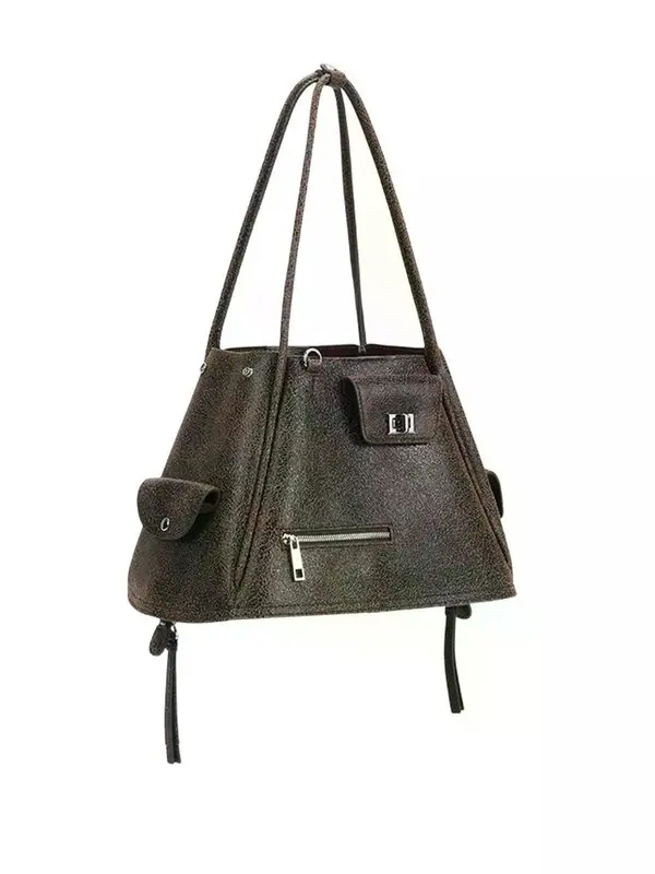 PABEPABE Zip-pocket Shoulder Bag - Brown