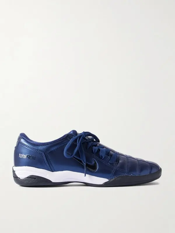 Nike T90 Metallic Leather Sneakers - Blue