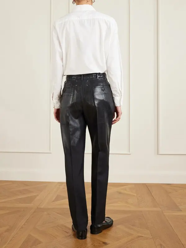 MAISON MARGIELA Pleated Wool Straight-leg Trousers