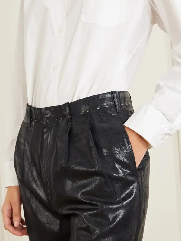 MAISON MARGIELA Pleated Wool Straight-leg Trousers